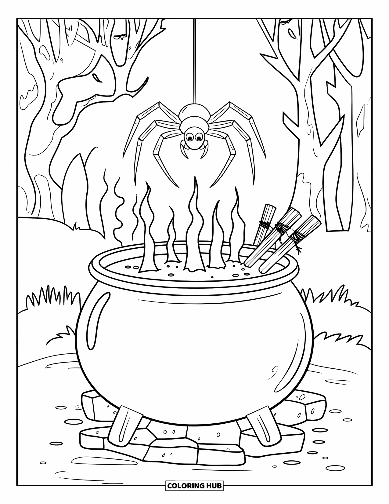 80+ Halloween Spider Coloring Pages for Kids & Adults (Free Printable PDFs)