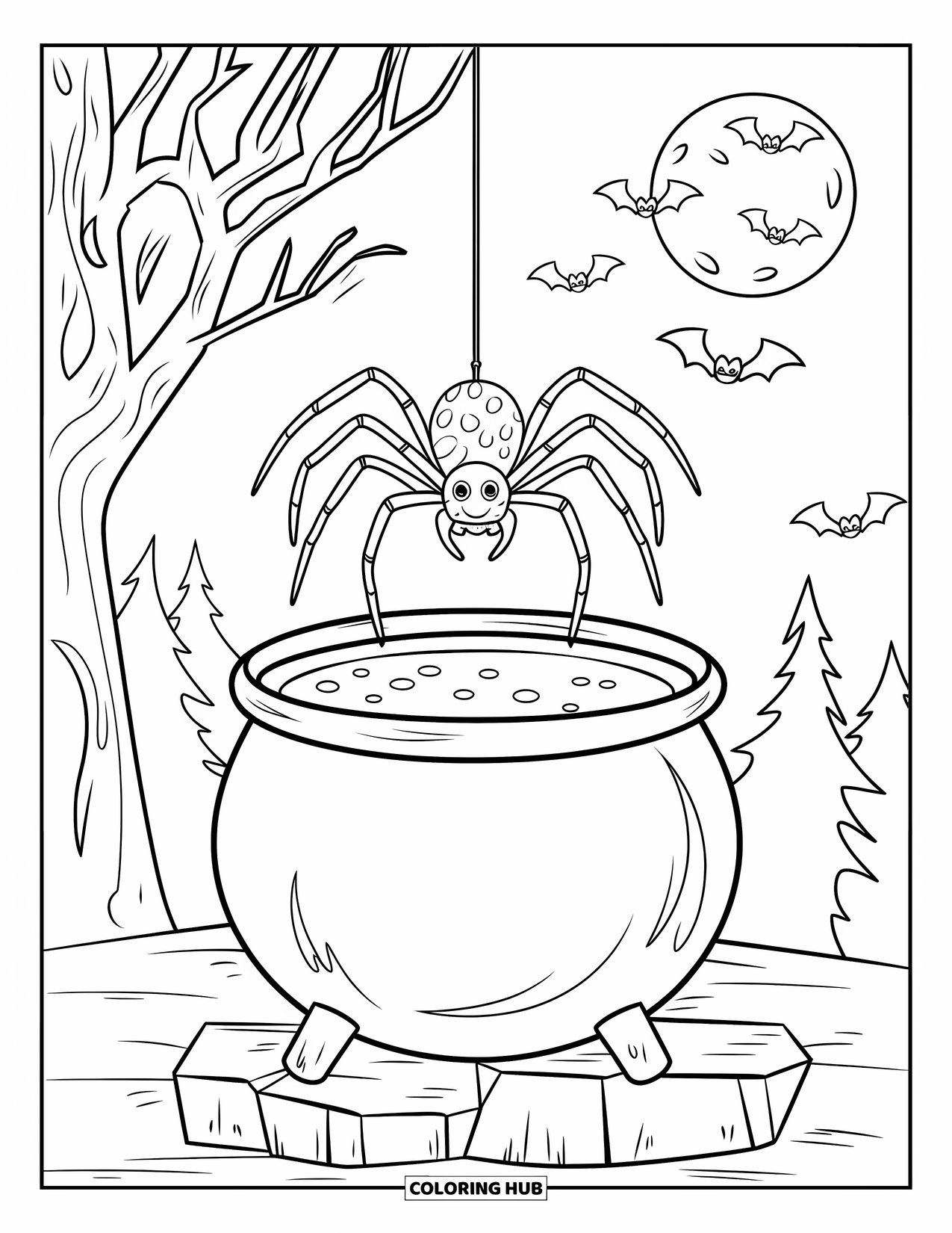 80+ Halloween Spider Coloring Pages for Kids & Adults (Free Printable PDFs)