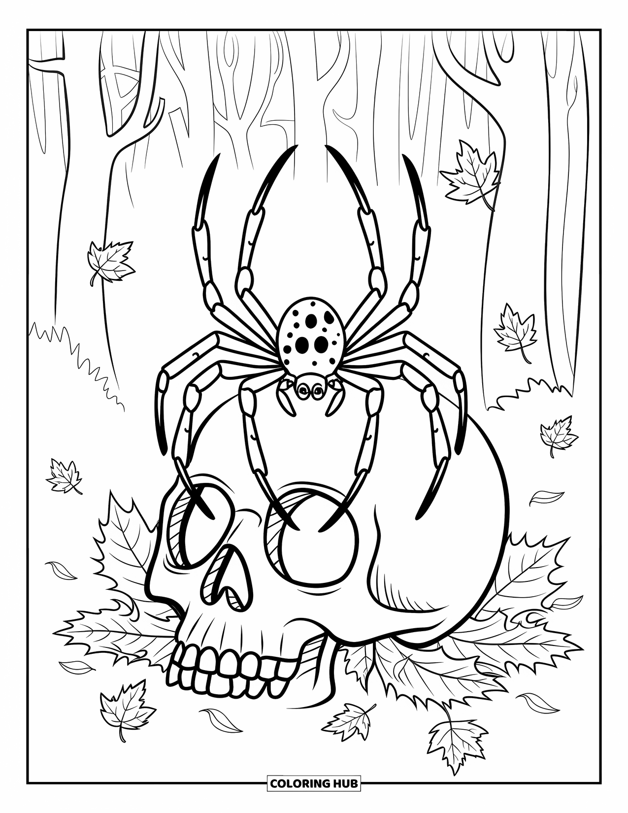 80+ Halloween Spider Coloring Pages for Kids & Adults (Free Printable PDFs)