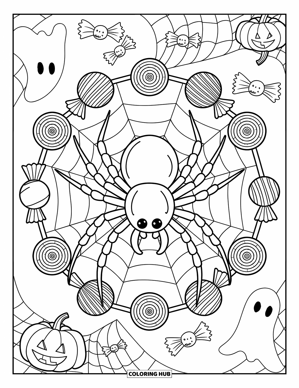 80+ Halloween Spider Coloring Pages for Kids & Adults (Free Printable PDFs)