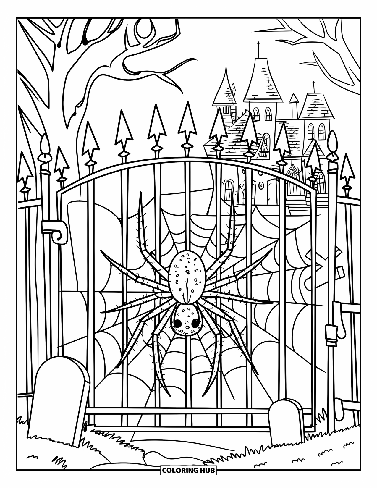 80+ Halloween Spider Coloring Pages for Kids & Adults (Free)