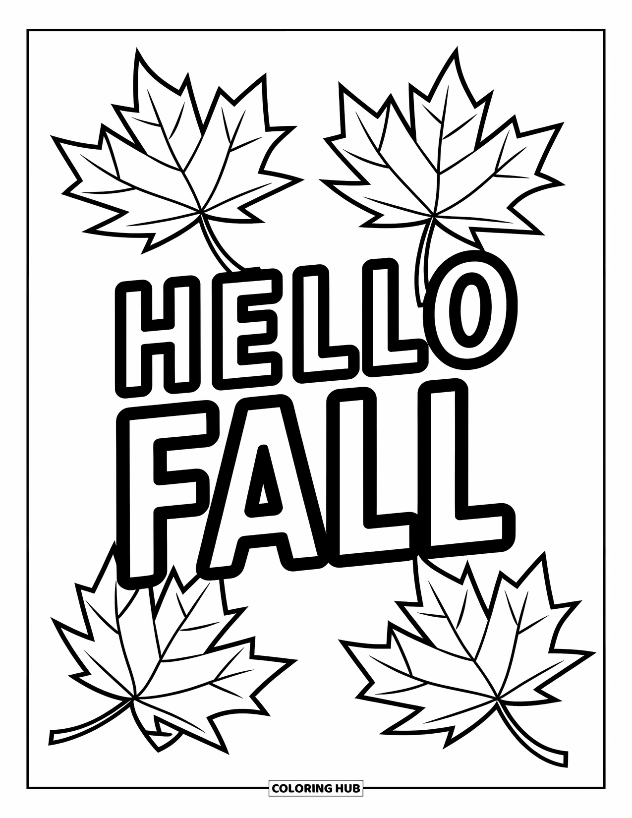 95+ Hello Fall Coloring Pages for Kids & Adults (Free Printable PDFs)