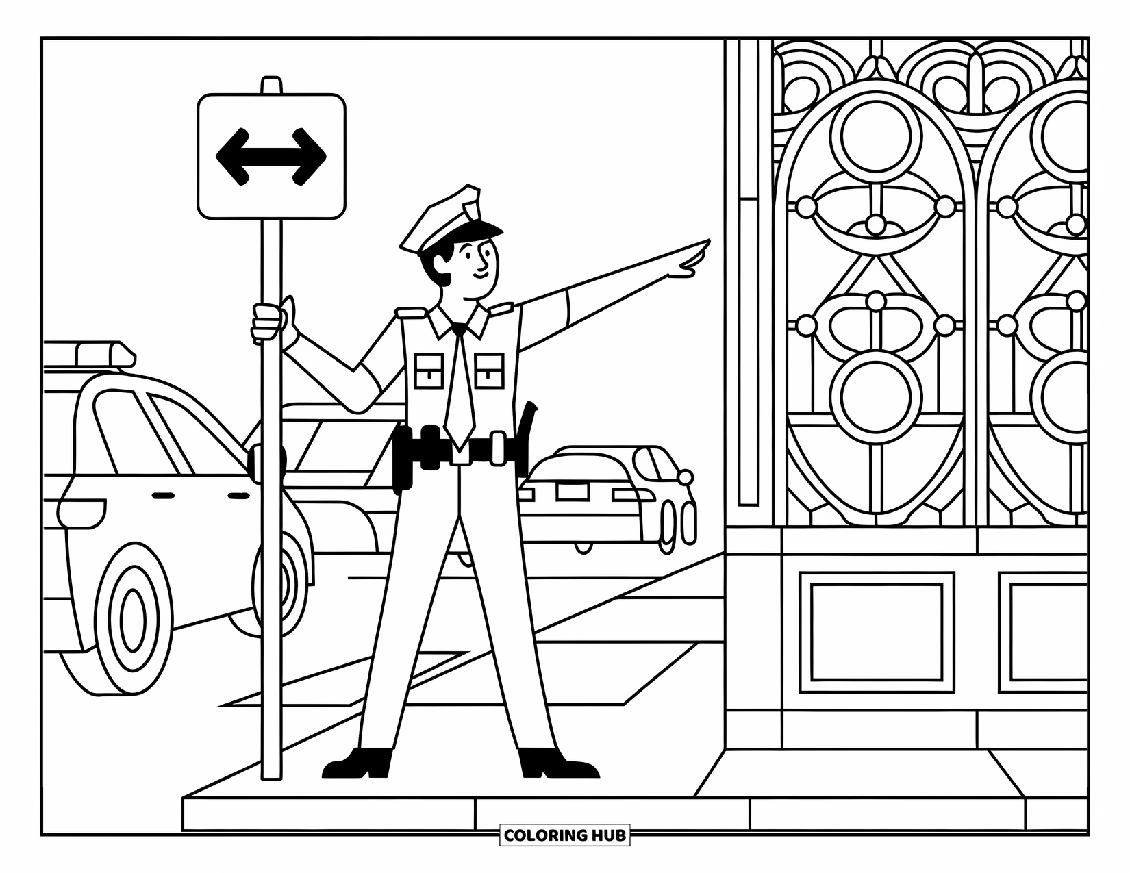 65+ Police Officer Coloring Pages for Kids & Adults (Free)