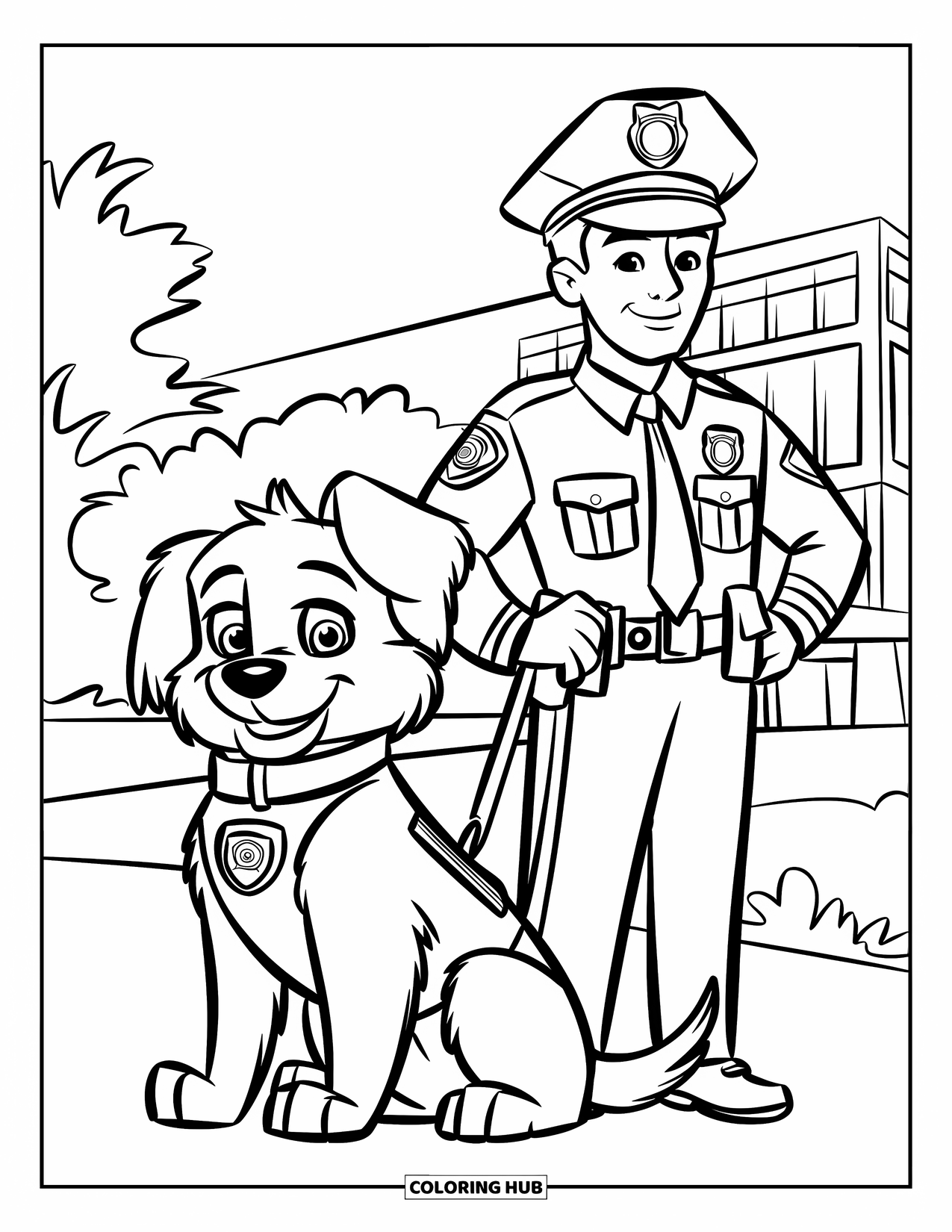 65+ Police Officer Coloring Pages for Kids & Adults (Free Printable PDFs)