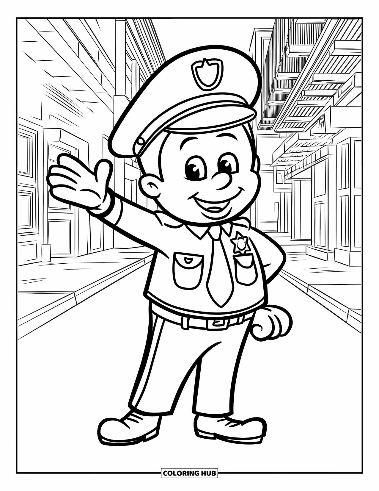 65+ Police Officer Coloring Pages for Kids & Adults (Free Printable PDFs)
