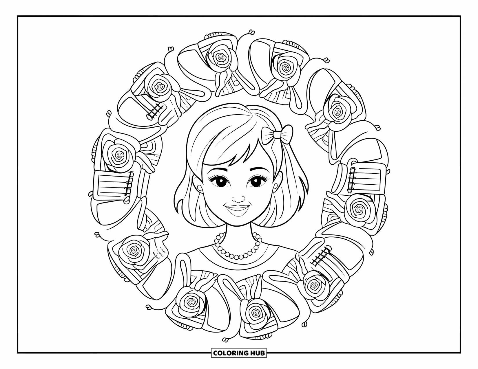 60+ Preppy Girl Coloring Pages for Kids & Adults (Free Printable PDFs)