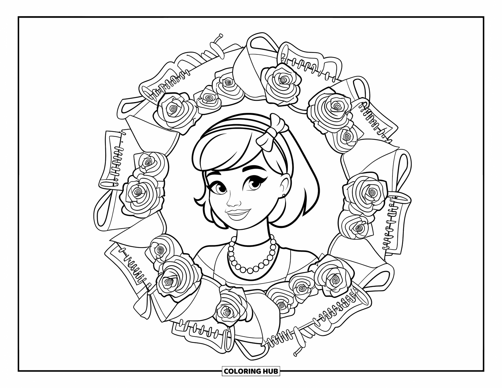 60+ Preppy Girl Coloring Pages for Kids & Adults (Free Printable PDFs)