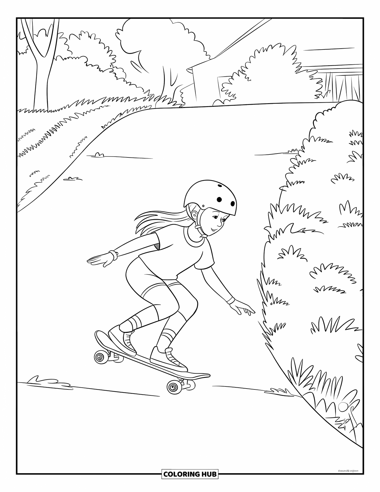 70+ Skateboard Coloring Pages for Kids & Adults (Free)