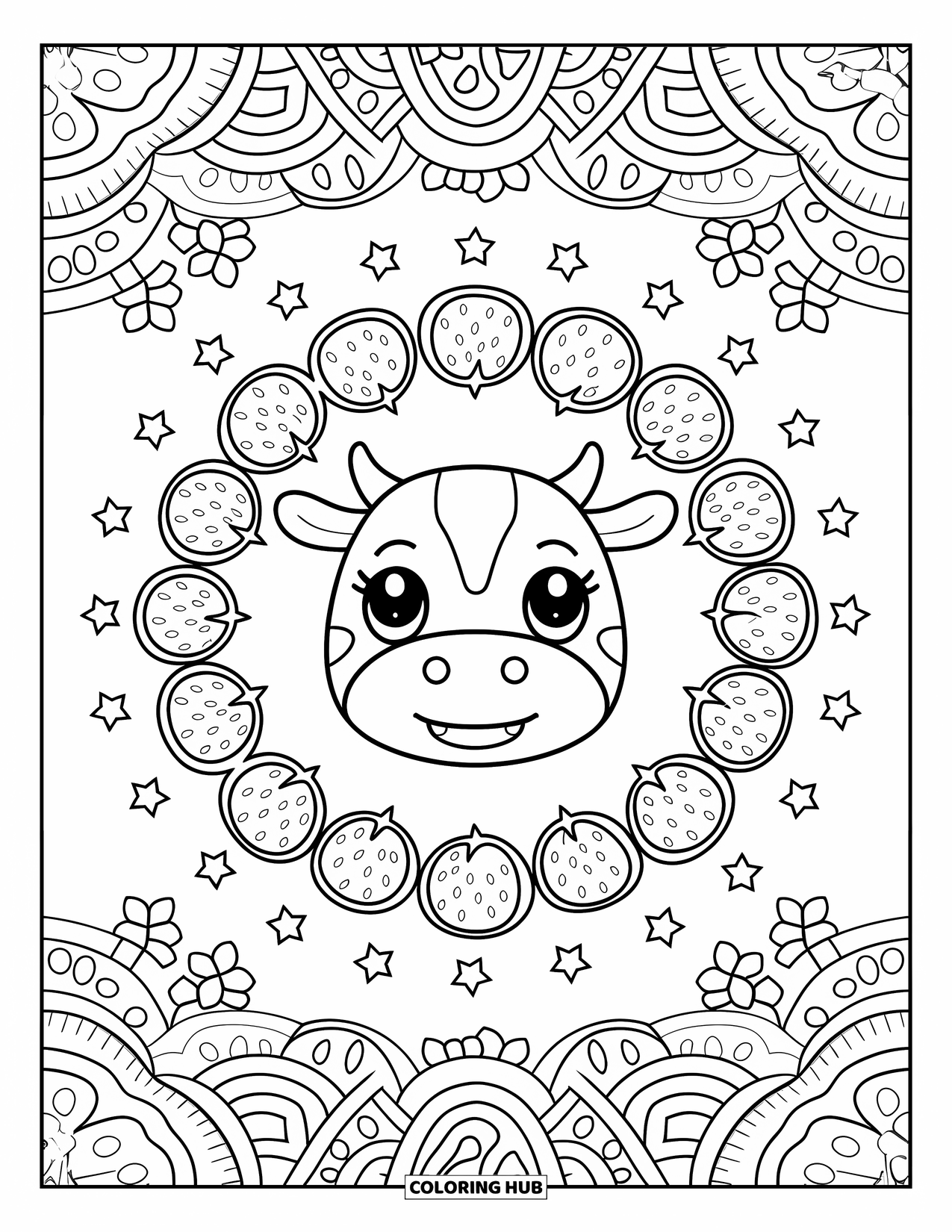 55+ Strawberry Cow Coloring Pages for Kids & Adults (Free Printable PDFs)