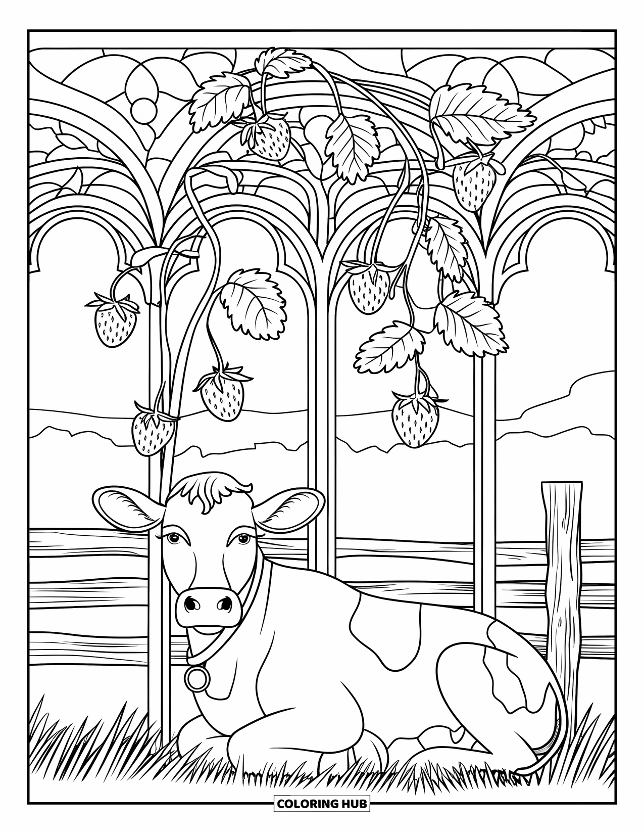 55+ Strawberry Cow Coloring Pages for Kids & Adults (Free Printable PDFs)