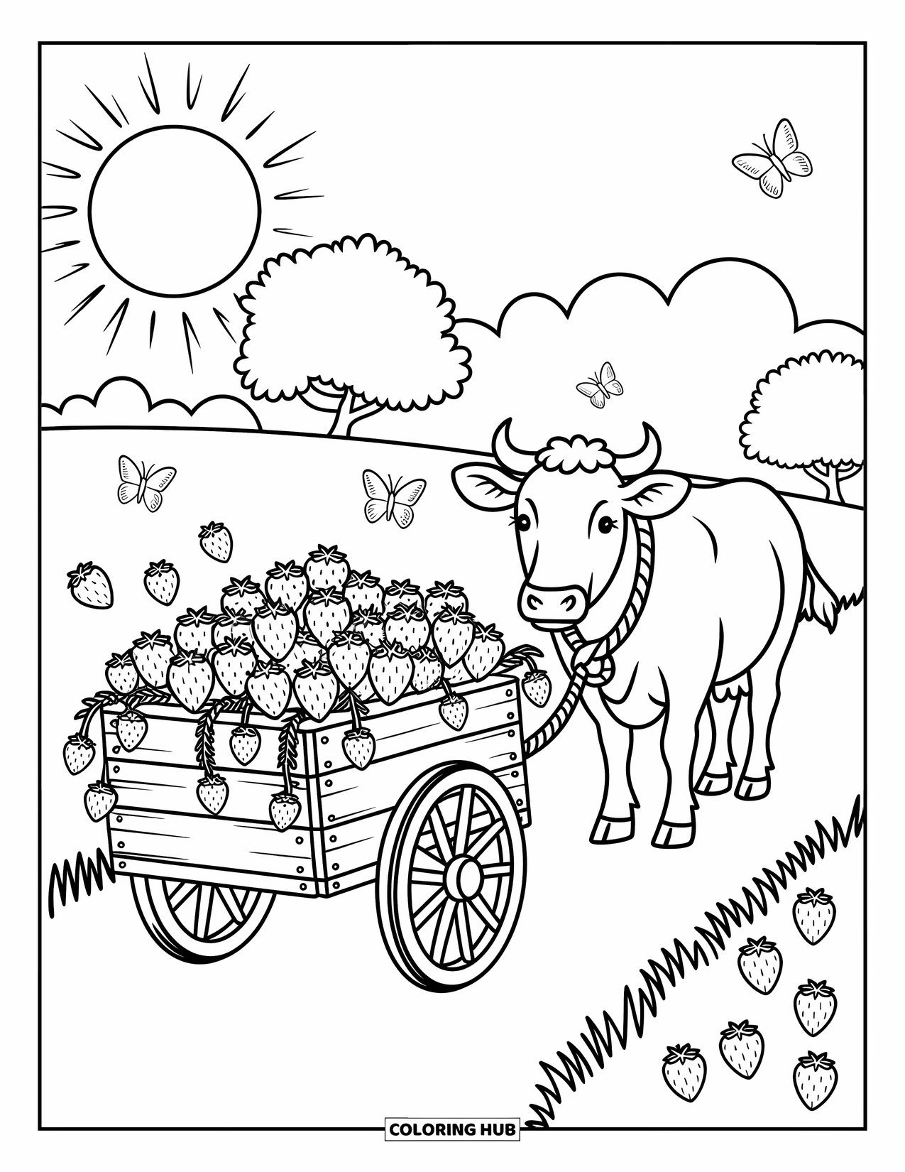 55+ Strawberry Cow Coloring Pages for Kids & Adults (Free Printable PDFs)