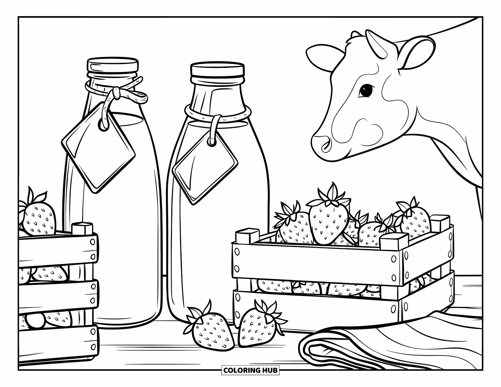 55+ Strawberry Cow Coloring Pages for Kids & Adults (Free Printable PDFs)