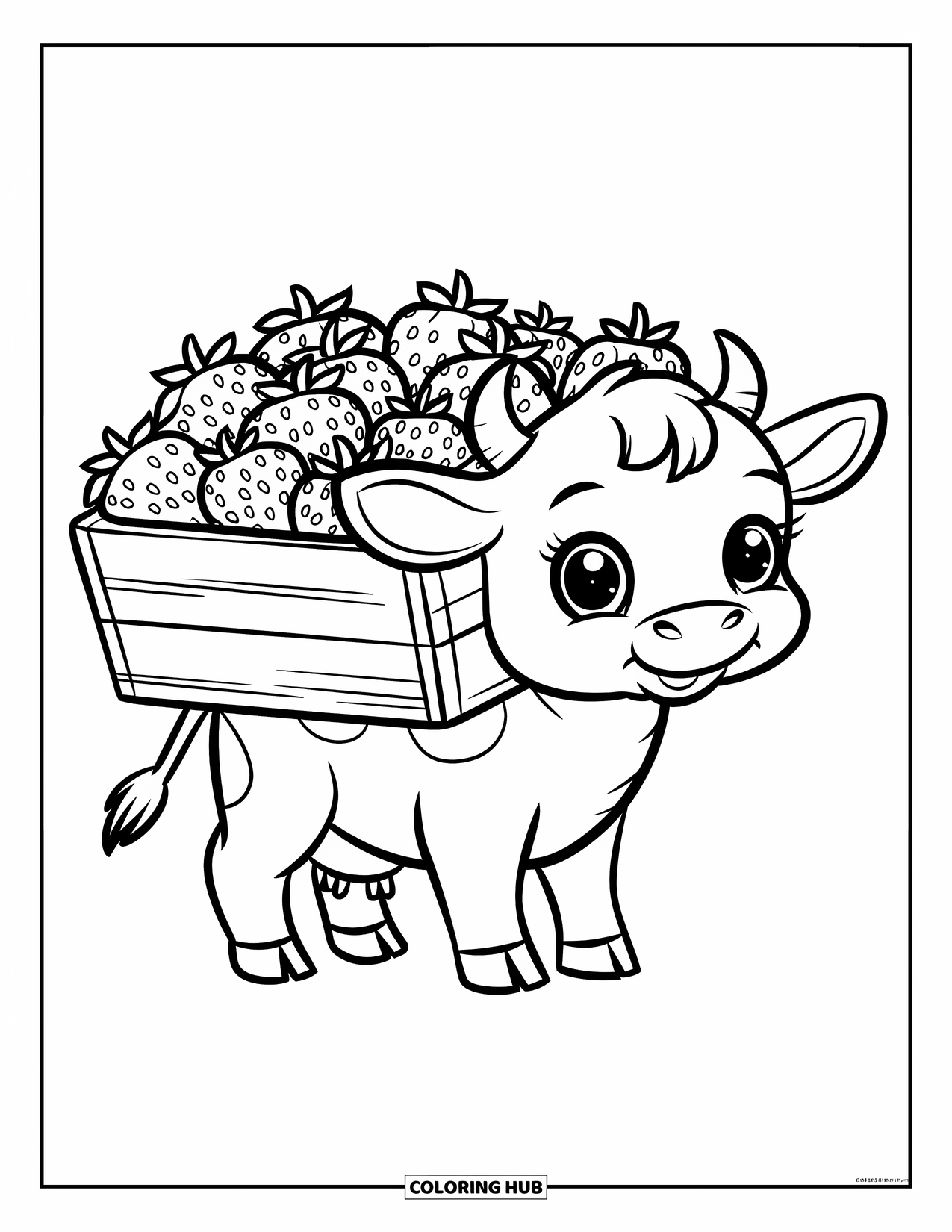 55+ Strawberry Cow Coloring Pages for Kids & Adults (Free Printable PDFs)
