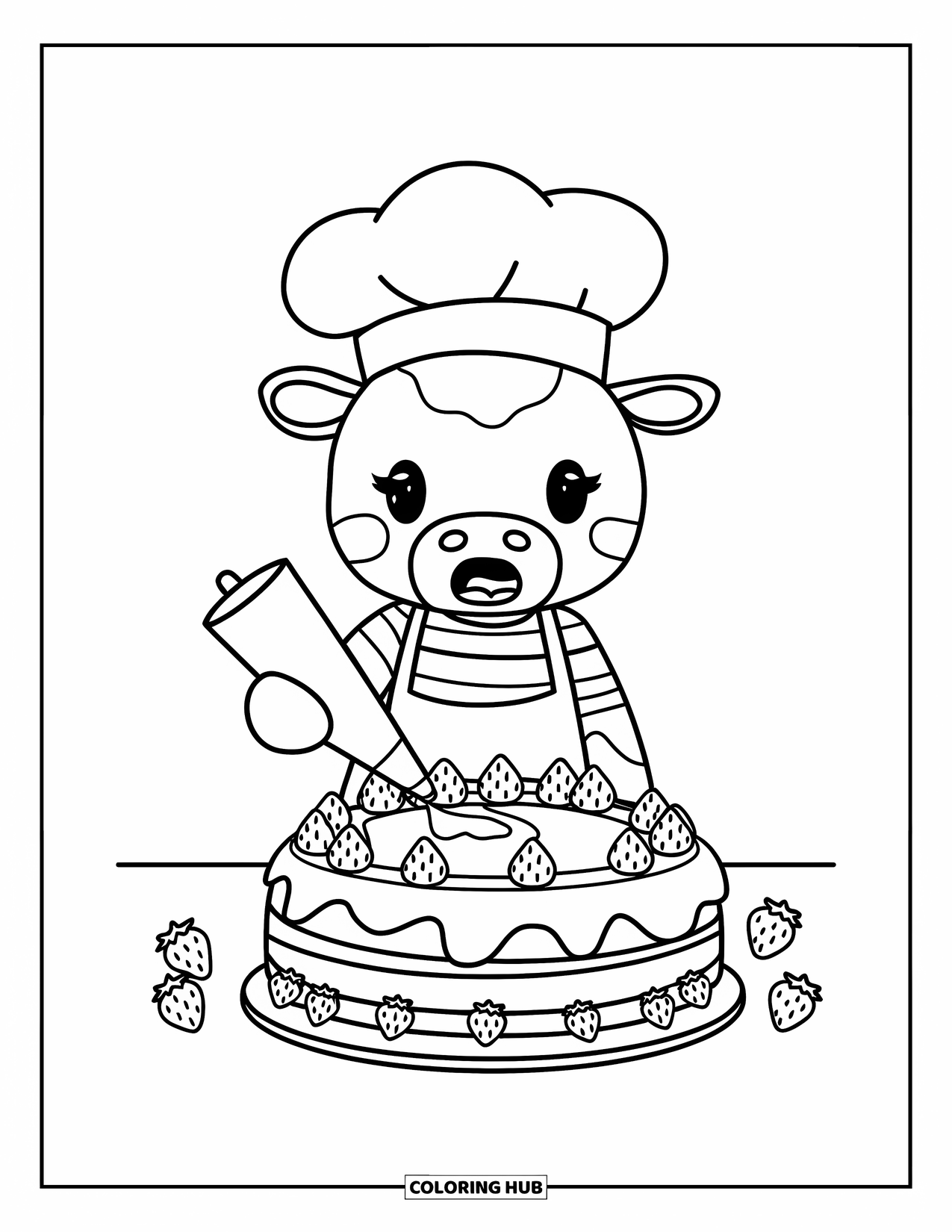 55+ Strawberry Cow Coloring Pages for Kids & Adults (Free Printable PDFs)