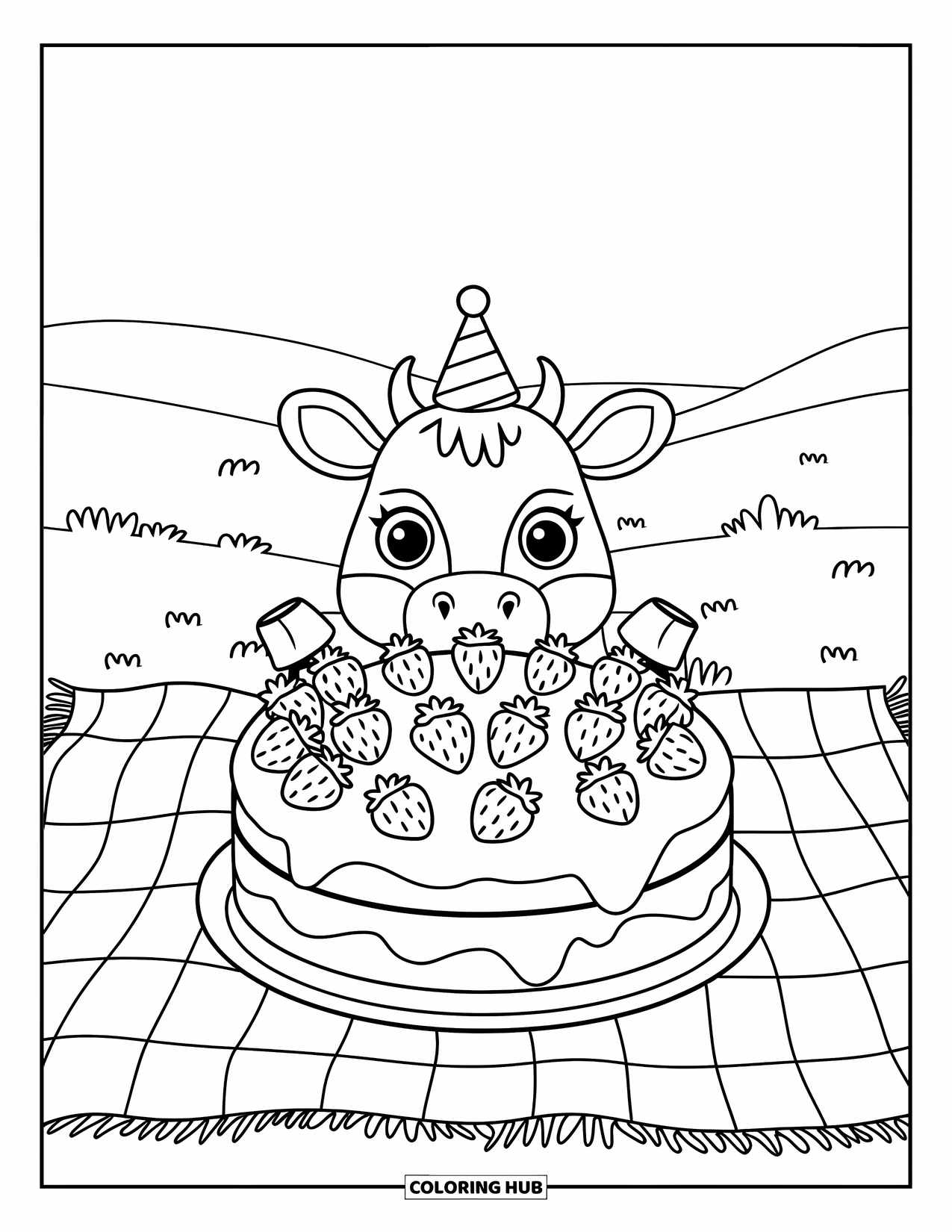 55+ Strawberry Cow Coloring Pages for Kids & Adults (Free Printable PDFs)