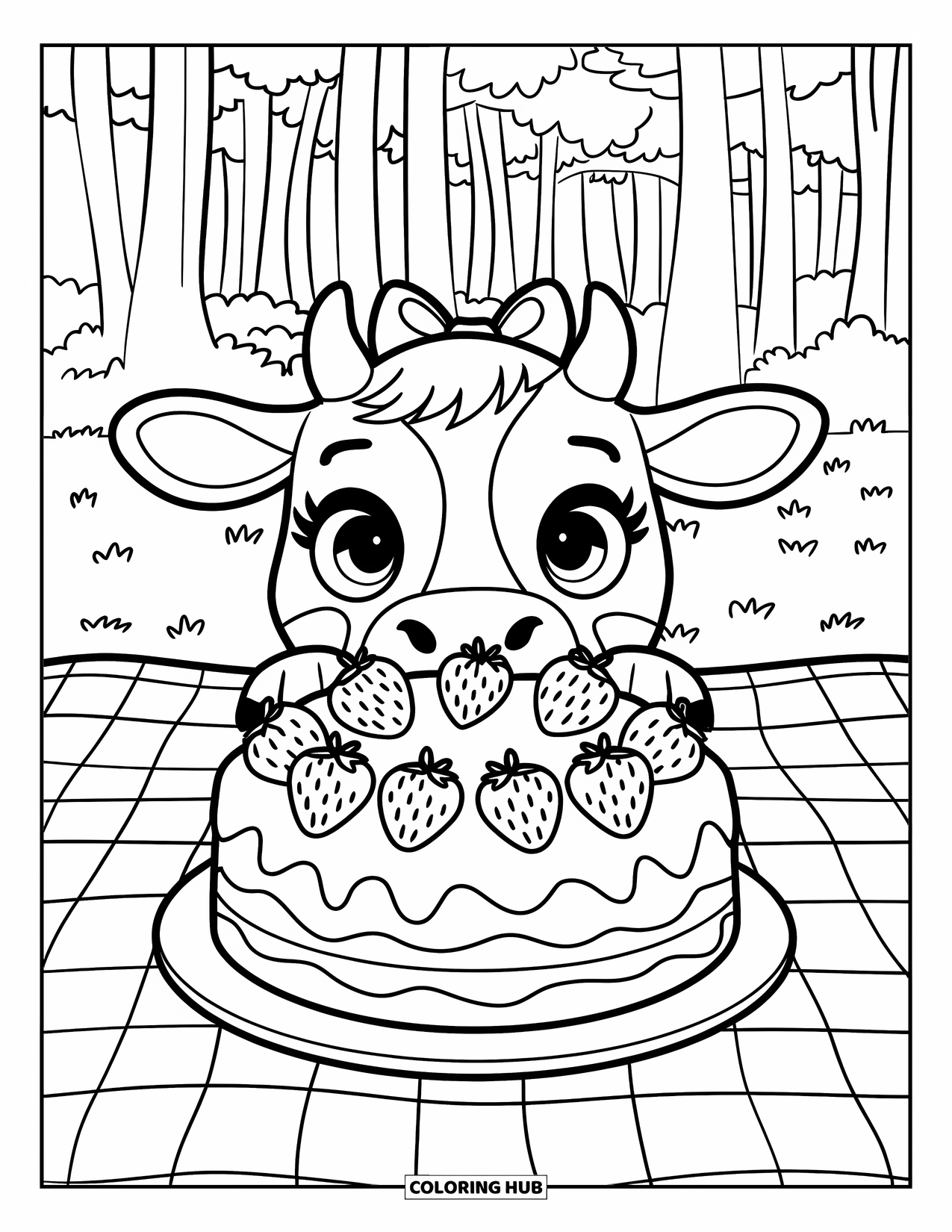 55+ Strawberry Cow Coloring Pages for Kids & Adults (Free Printable PDFs)