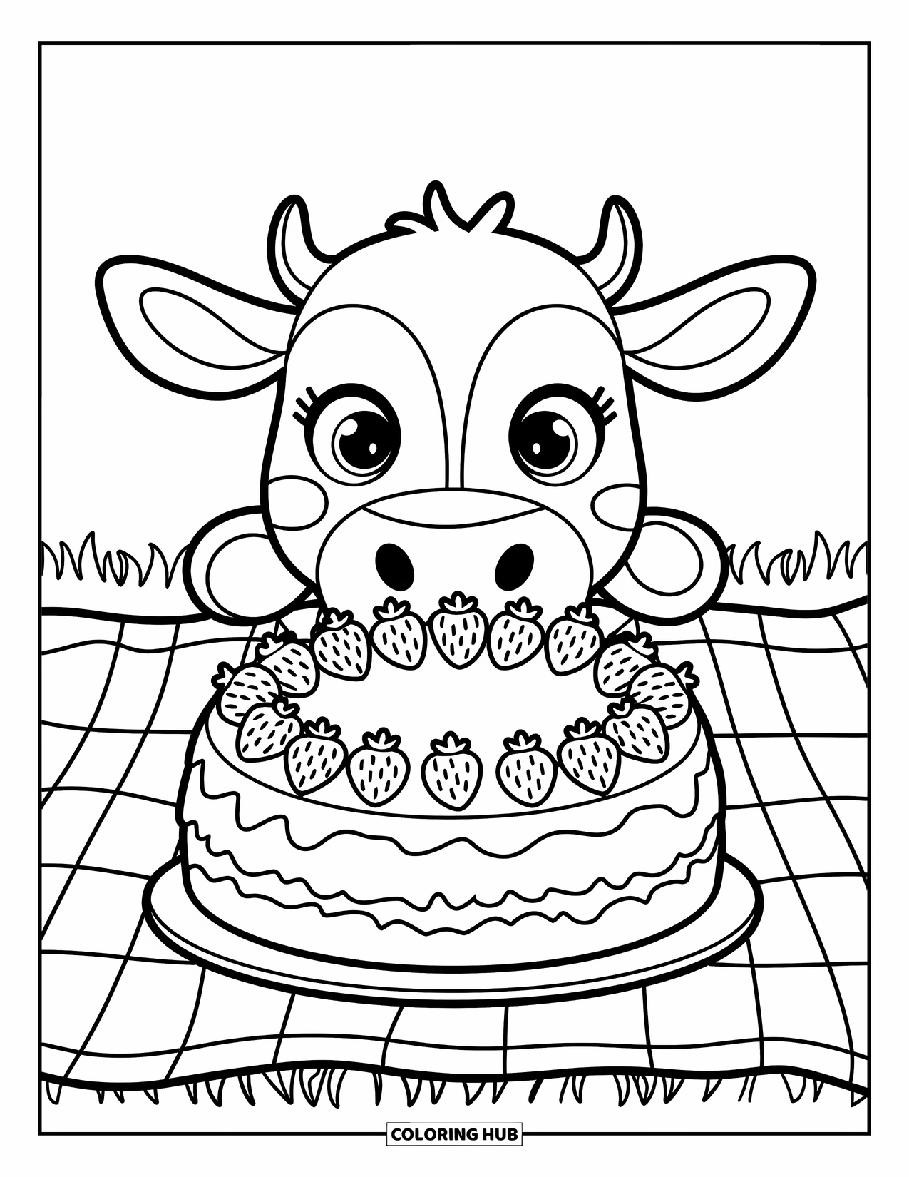 55+ Strawberry Cow Coloring Pages for Kids & Adults (Free Printable PDFs)