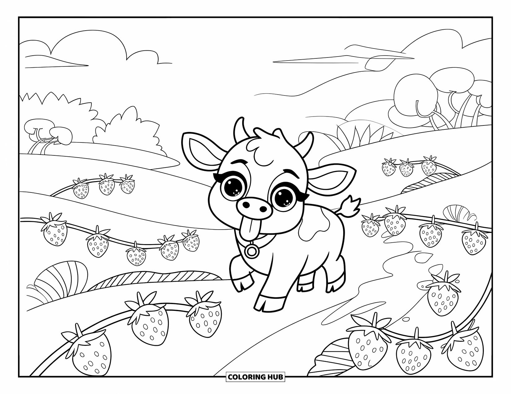 55+ Strawberry Cow Coloring Pages for Kids & Adults (Free Printable PDFs)
