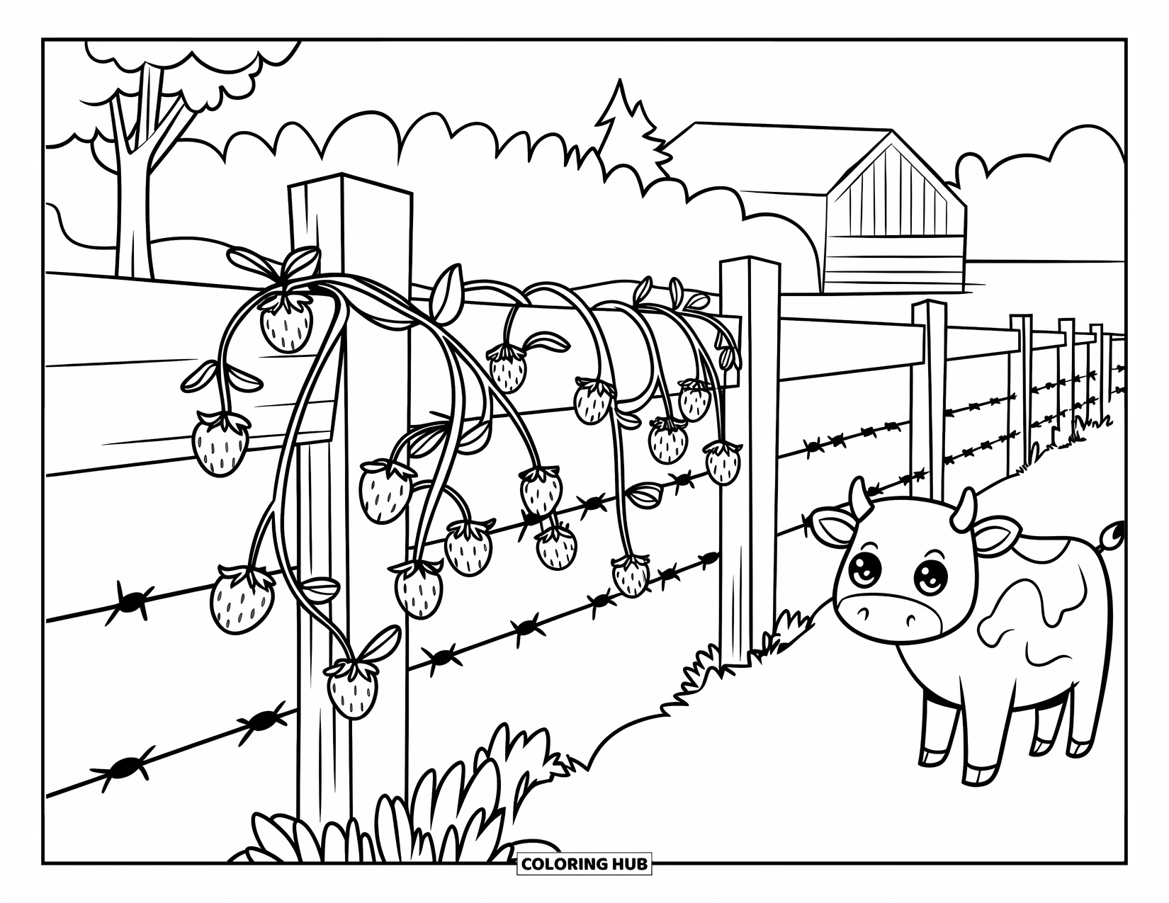 55+ Strawberry Cow Coloring Pages for Kids & Adults (Free Printable PDFs)