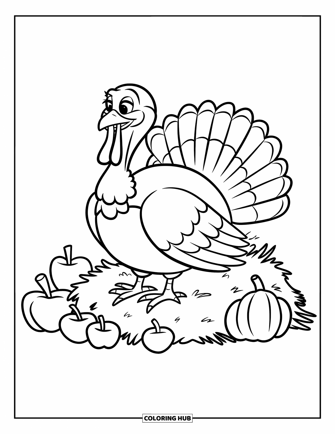130+ Thanksgiving Turkey Coloring Pages for Kids & Adults (Free ...