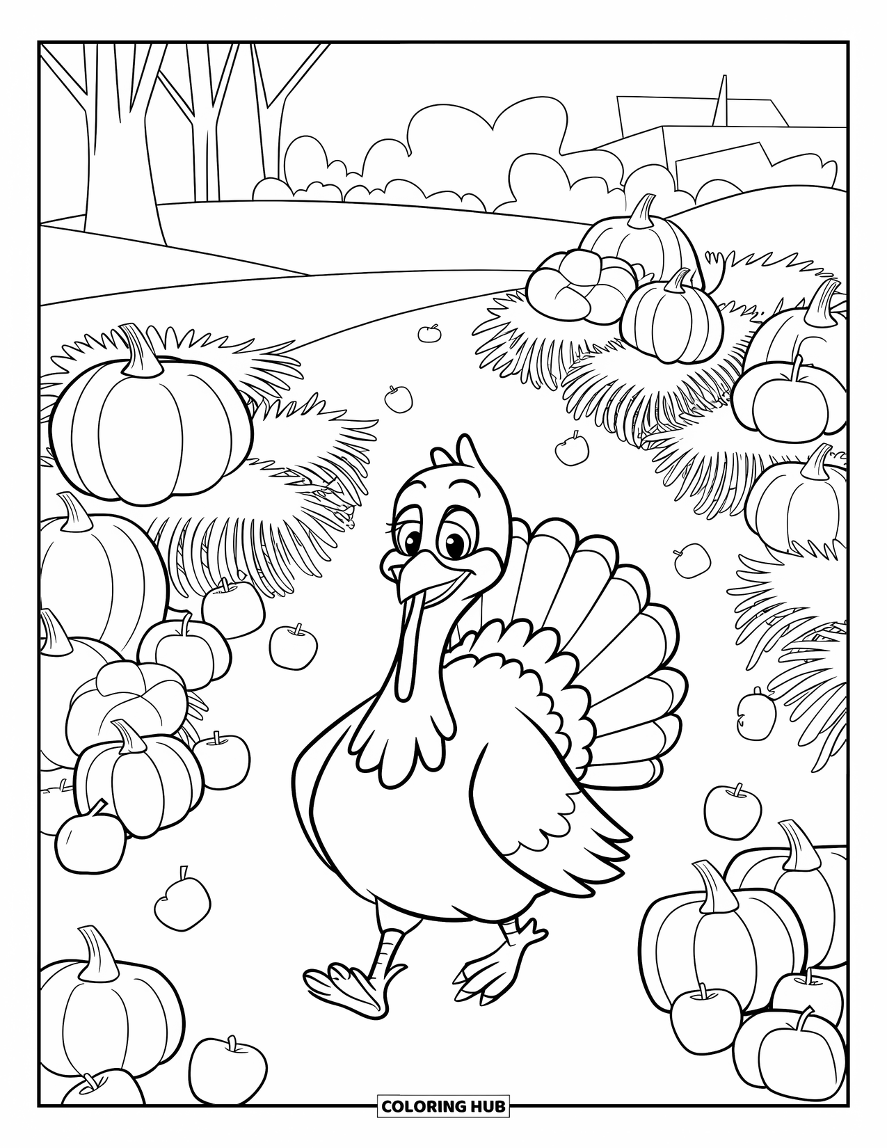 130+ Thanksgiving Turkey Coloring Pages for Kids & Adults (Free ...