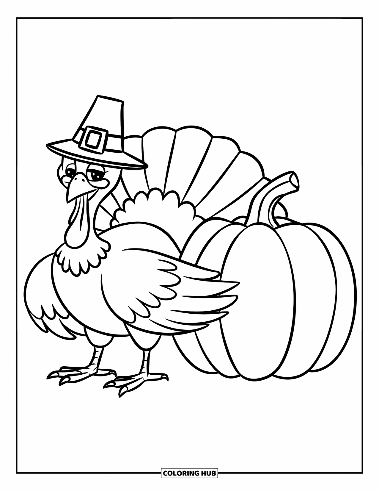 130+ Thanksgiving Turkey Coloring Pages for Kids & Adults (Free)