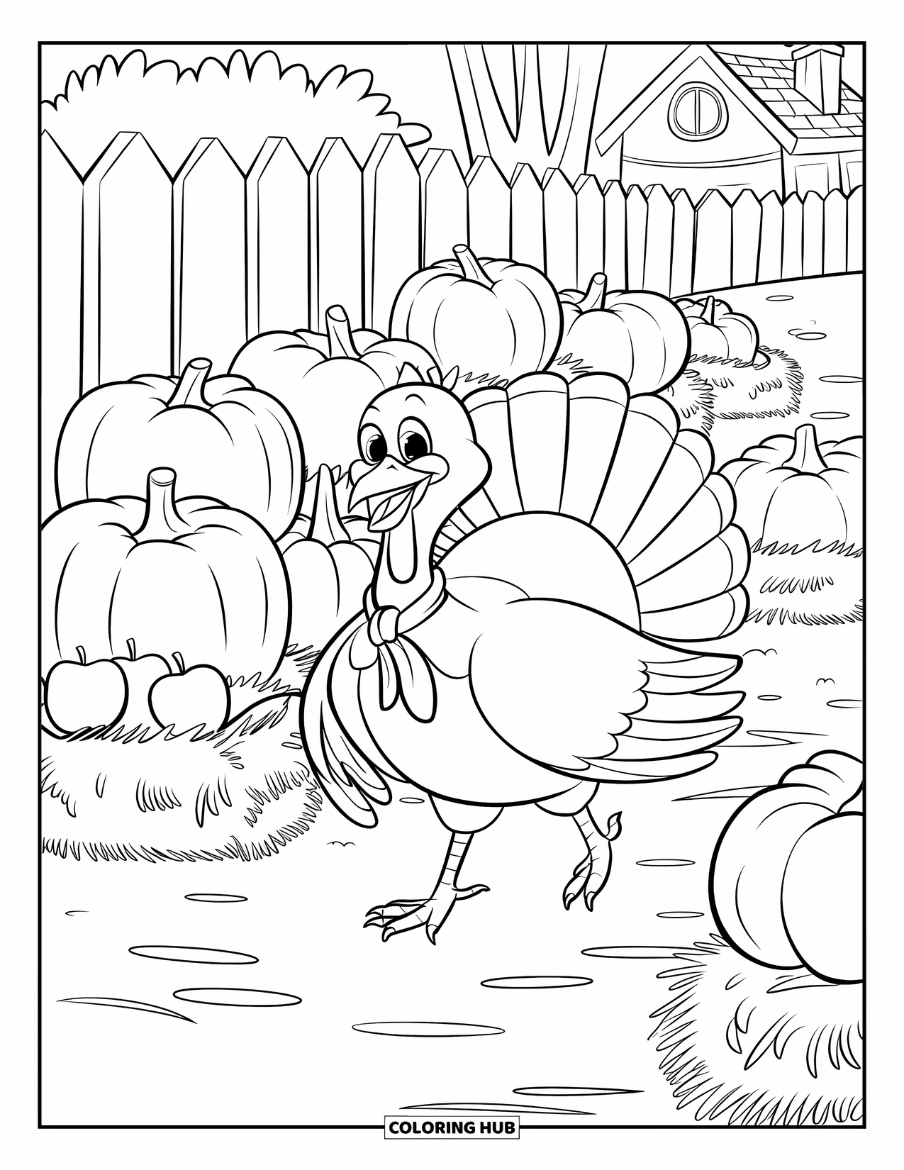 130+ Thanksgiving Turkey Coloring Pages for Kids & Adults (Free ...