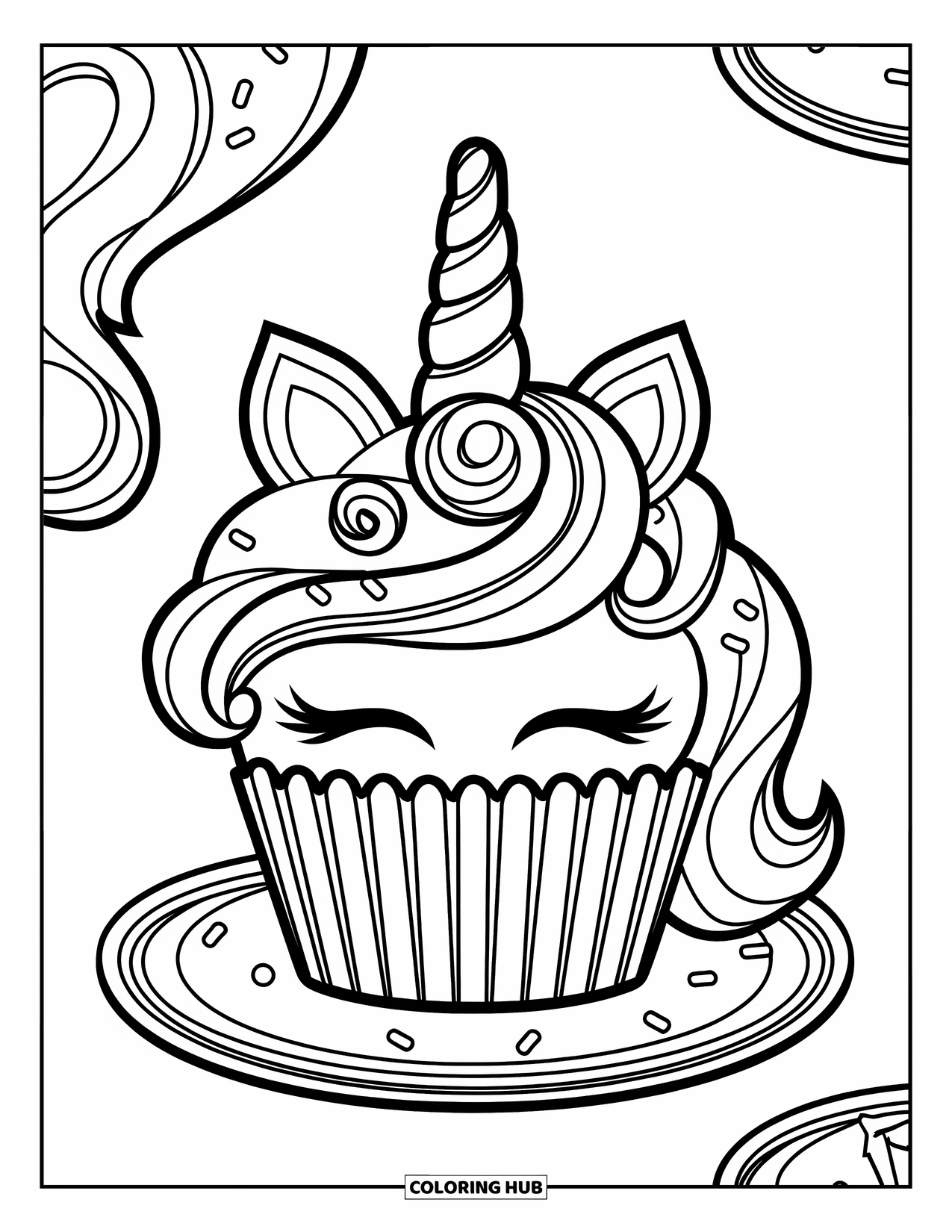 70+ Unicorn Cupcake Coloring Pages for Kids & Adults (Free Printable PDFs)