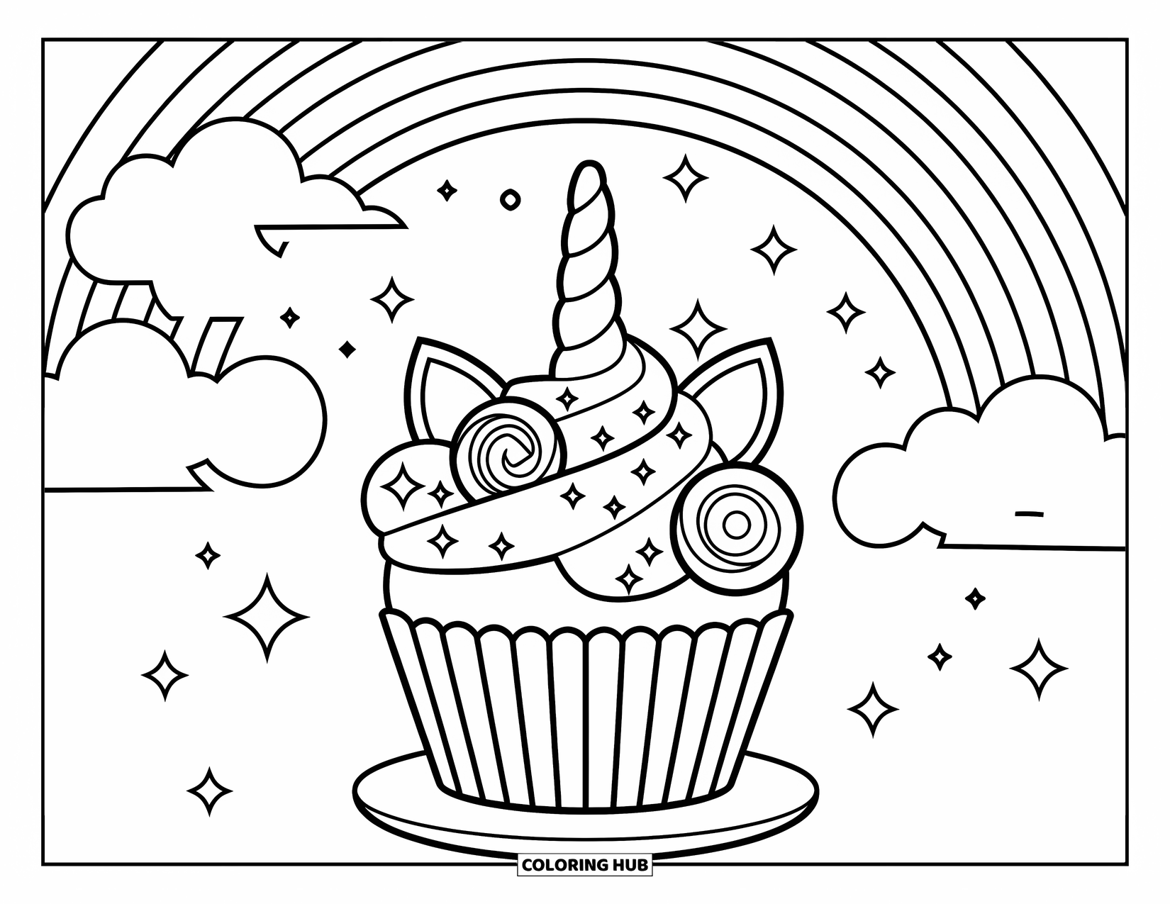 70+ Unicorn Cupcake Coloring Pages for Kids & Adults (Free Printable PDFs)