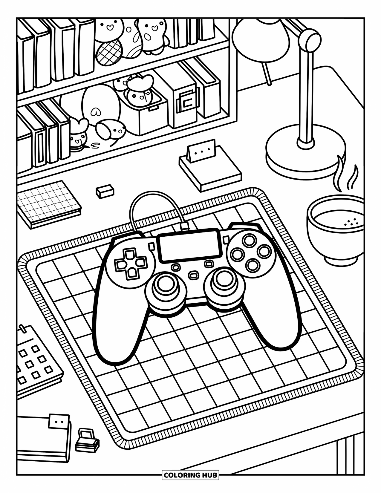 65+ Video Game Controller Coloring Pages for Kids & Adults (Free ...