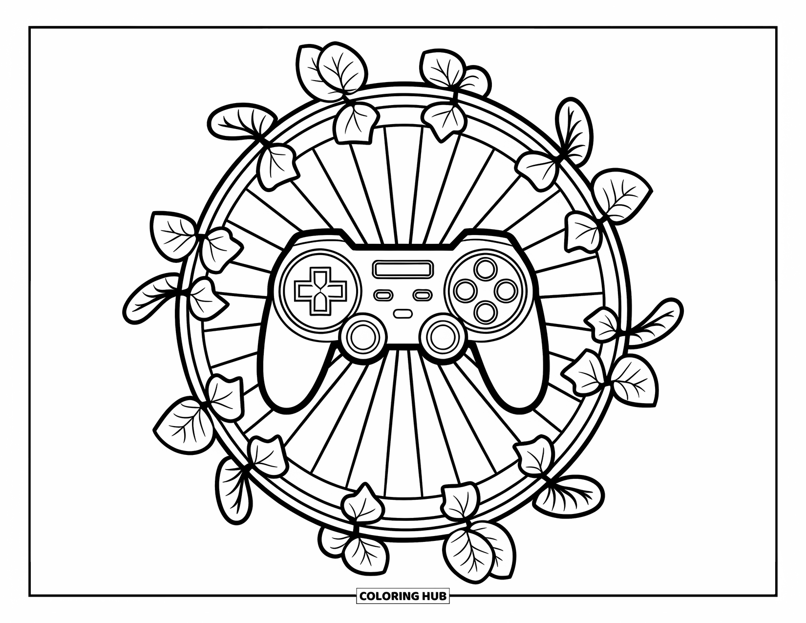 65+ Video Game Controller Coloring Pages for Kids & Adults (Free ...