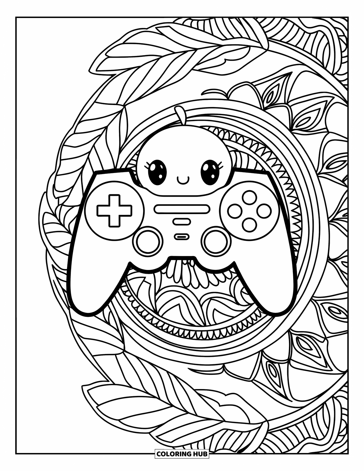 65+ Video Game Controller Coloring Pages for Kids & Adults (Free ...