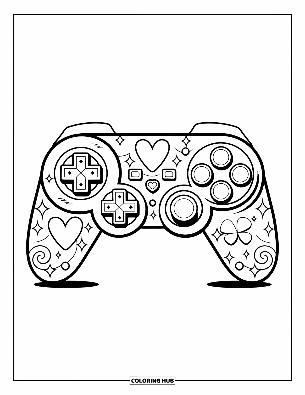 65+ Video Game Controller Coloring Pages for Kids & Adults (Free ...