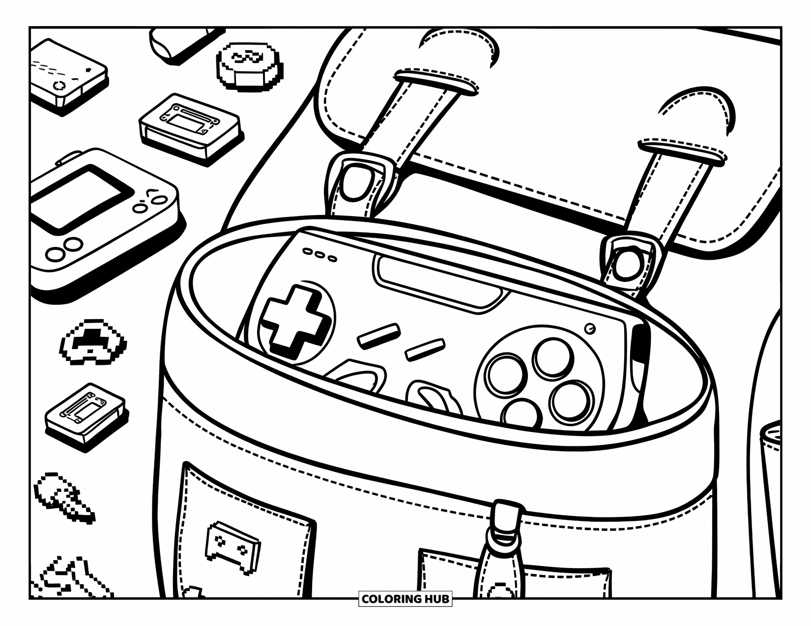 65+ Video Game Controller Coloring Pages for Kids & Adults (Free ...