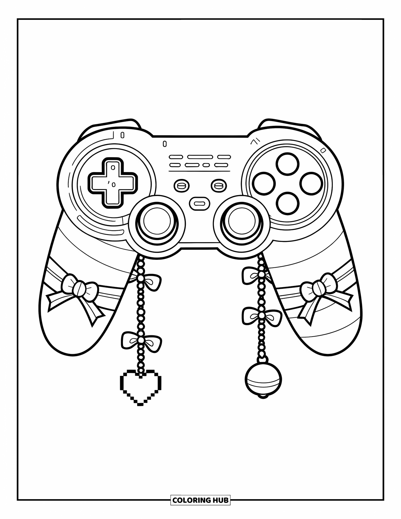 65+ Video Game Controller Coloring Pages for Kids & Adults (Free ...