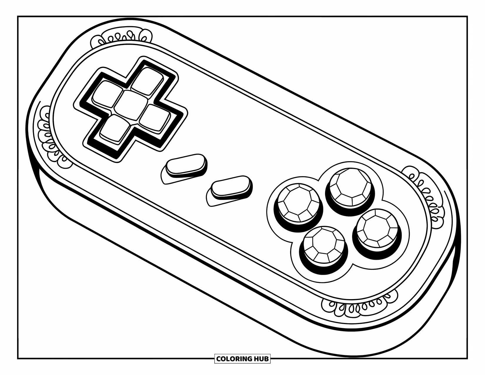 65+ Video Game Controller Coloring Pages for Kids & Adults (Free ...