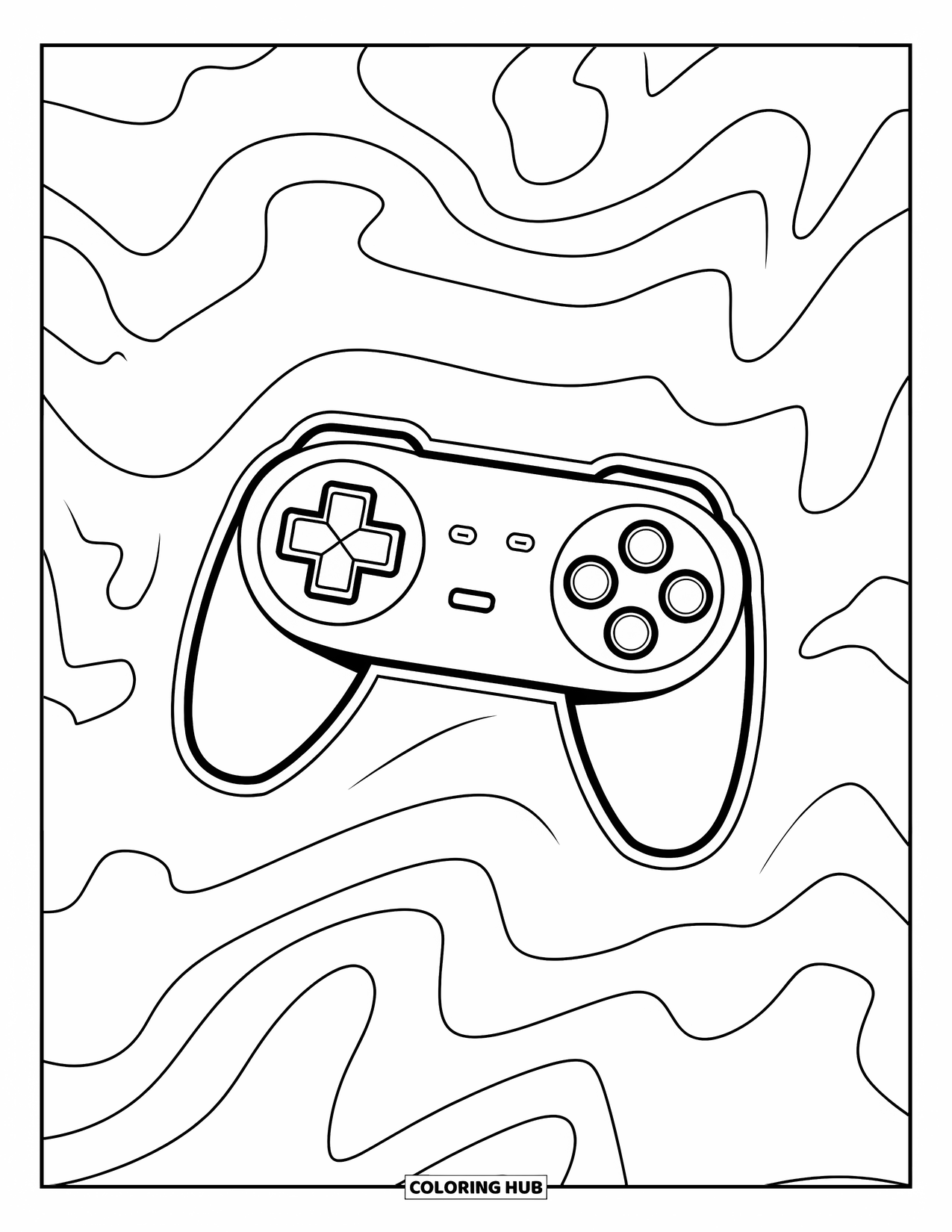 65+ Video Game Controller Coloring Pages for Kids & Adults (Free ...