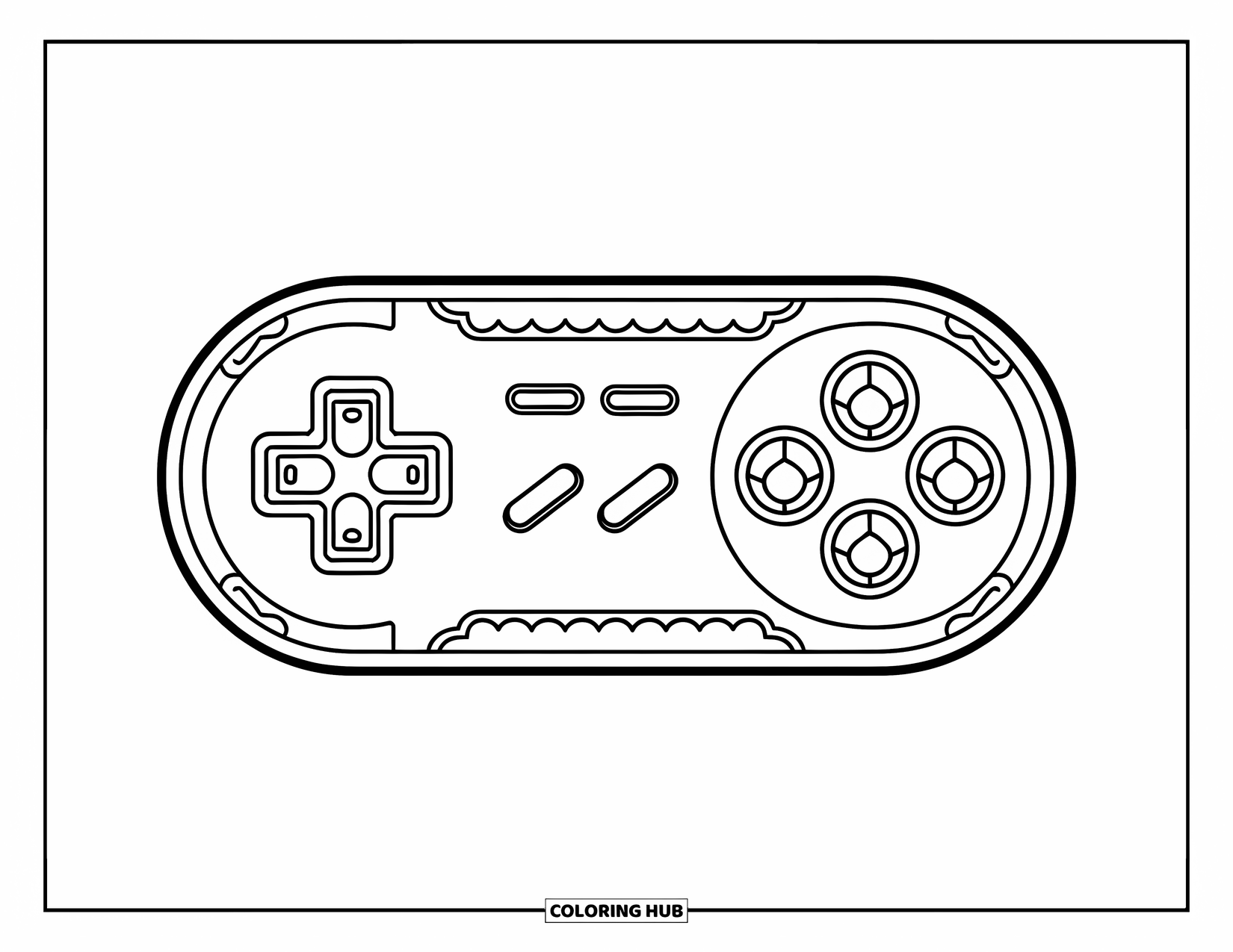 65+ Video Game Controller Coloring Pages for Kids & Adults (Free ...