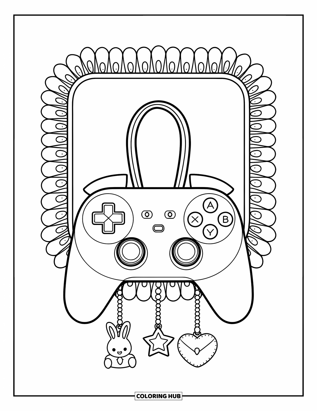65+ Video Game Controller Coloring Pages for Kids & Adults (Free ...