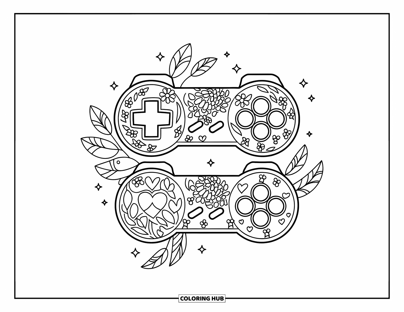 65+ Video Game Controller Coloring Pages for Kids & Adults (Free ...