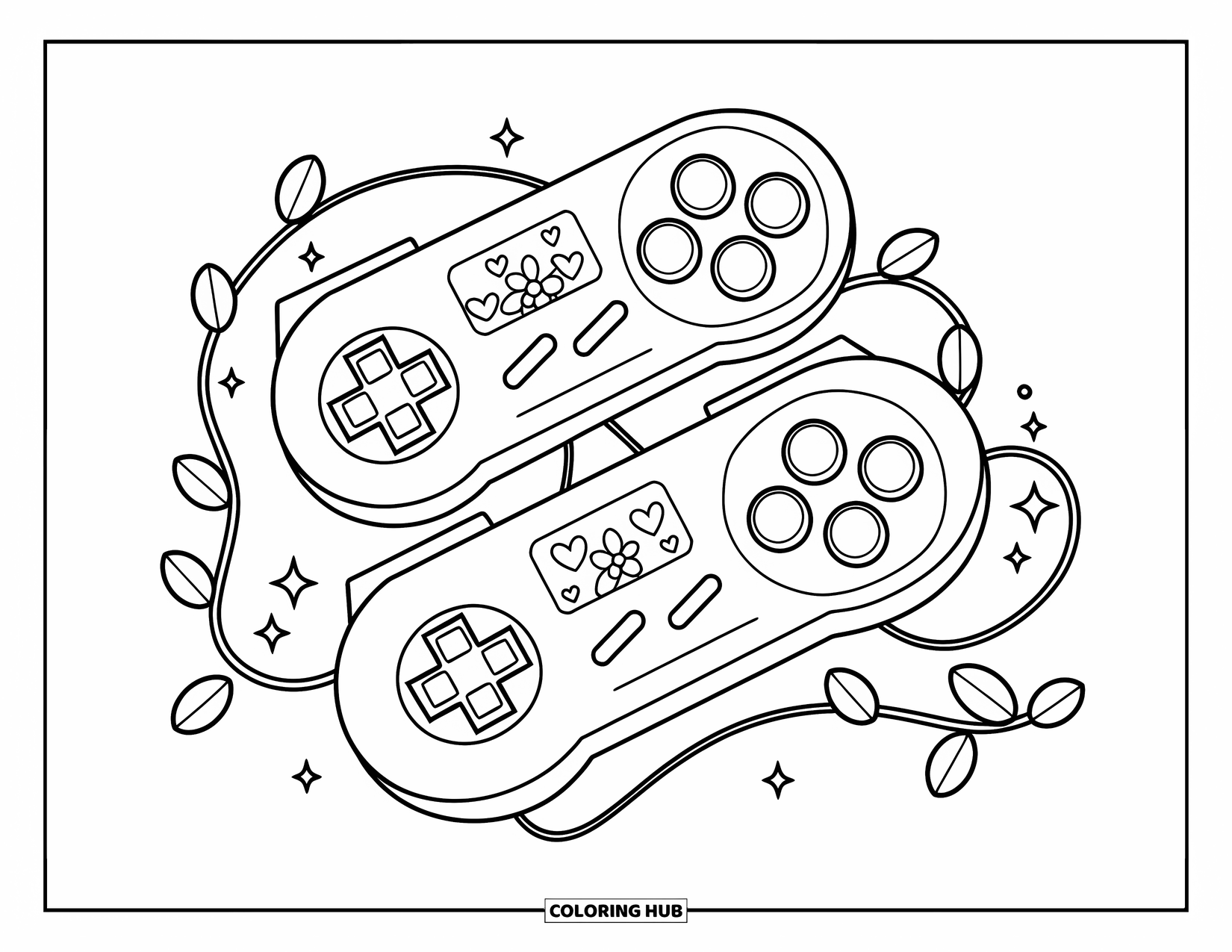 65+ Video Game Controller Coloring Pages for Kids & Adults (Free ...