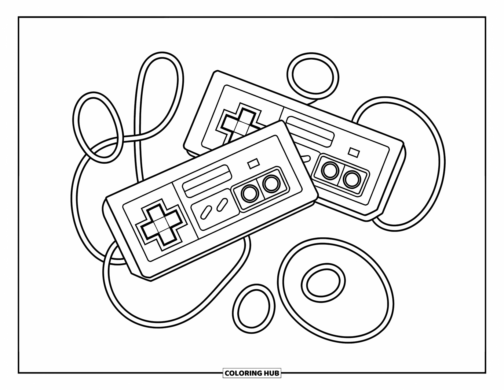 65+ Video Game Controller Coloring Pages for Kids & Adults (Free ...