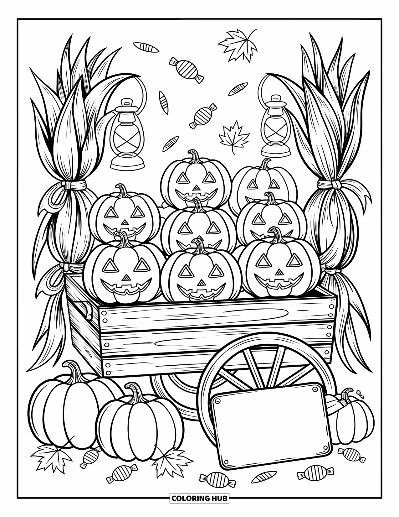 85+ Vintage Halloween Coloring Pages for Kids & Adults (Free Printable ...
