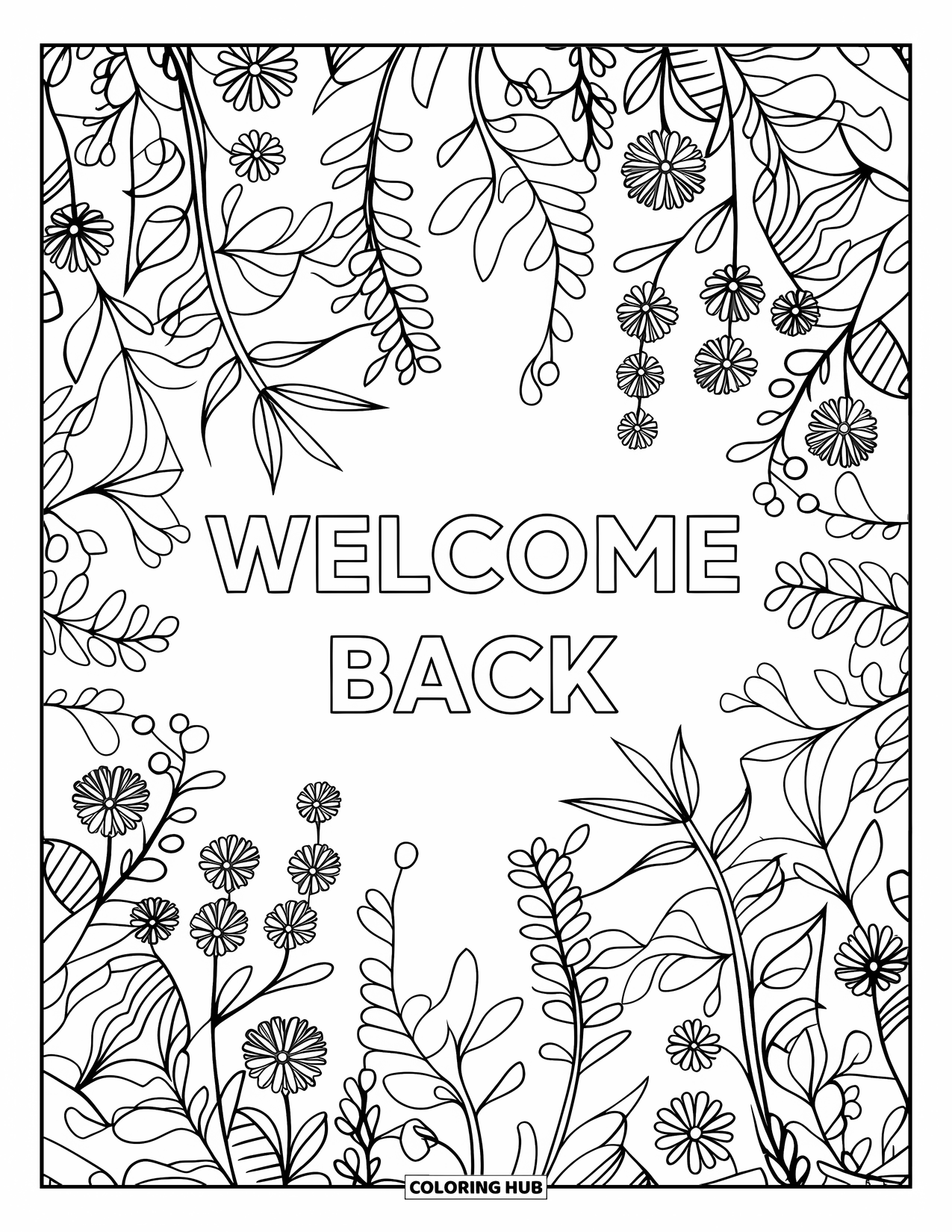 70+ Welcome Back Coloring Pages for Kids & Adults (Free Printable PDFs)