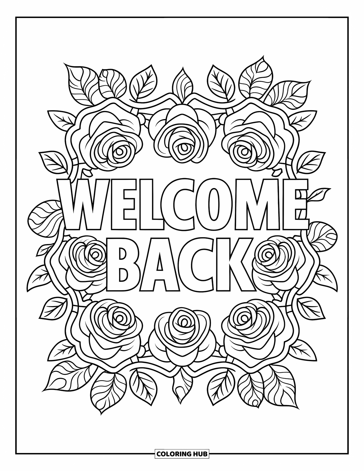 70+ Welcome Back Coloring Pages for Kids & Adults (Free Printable PDFs)
