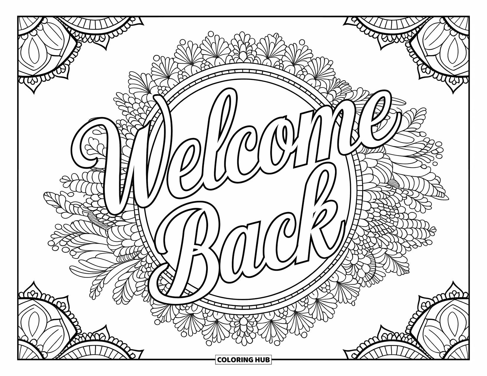 70+ Welcome Back Coloring Pages for Kids & Adults (Free Printable PDFs)