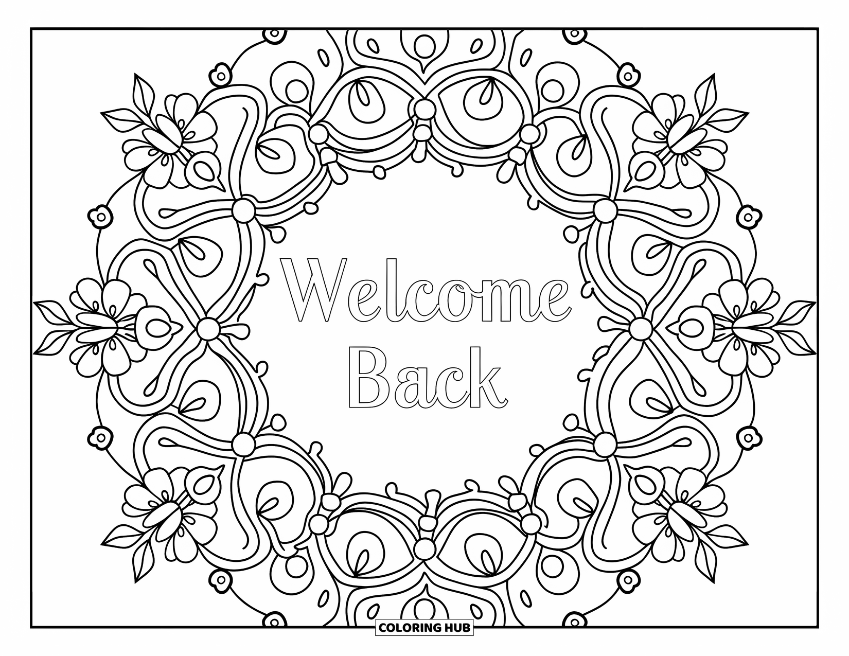 70+ Welcome Back Coloring Pages for Kids & Adults (Free Printable PDFs)