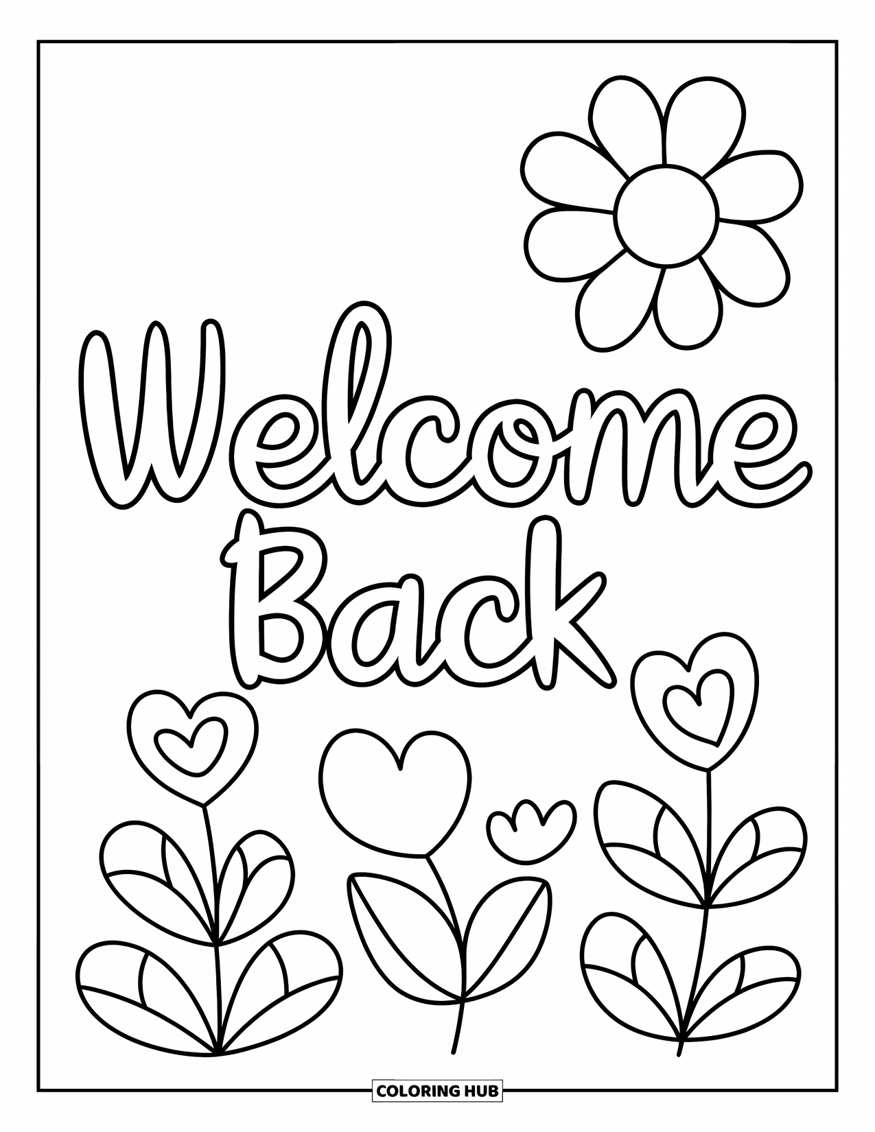 70+ Welcome Back Coloring Pages for Kids & Adults (Free Printable PDFs)