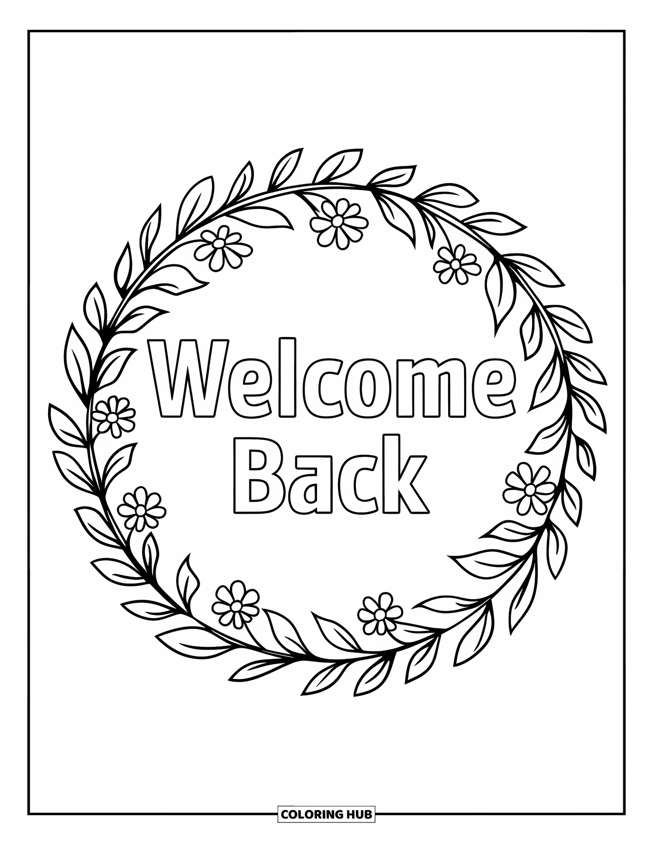 70+ Welcome Back Coloring Pages for Kids & Adults (Free Printable PDFs)