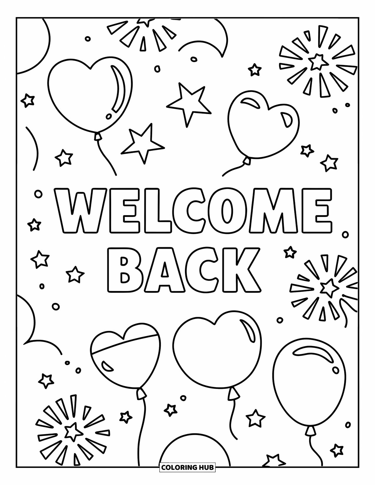 70+ Welcome Back Coloring Pages for Kids & Adults (Free Printable PDFs)